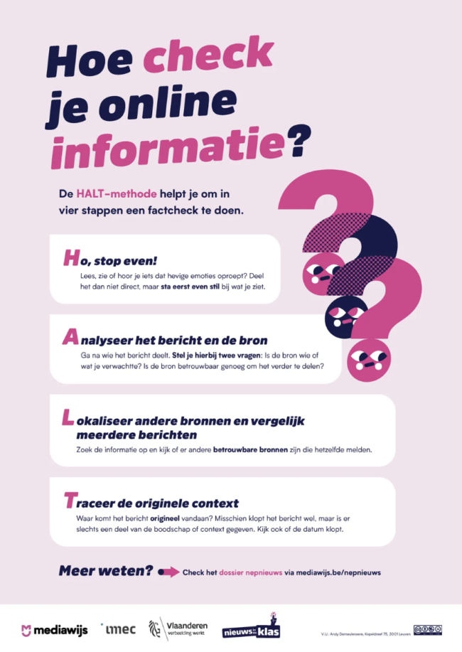 Nieuws in de Klas » Hoe check je online informatie?